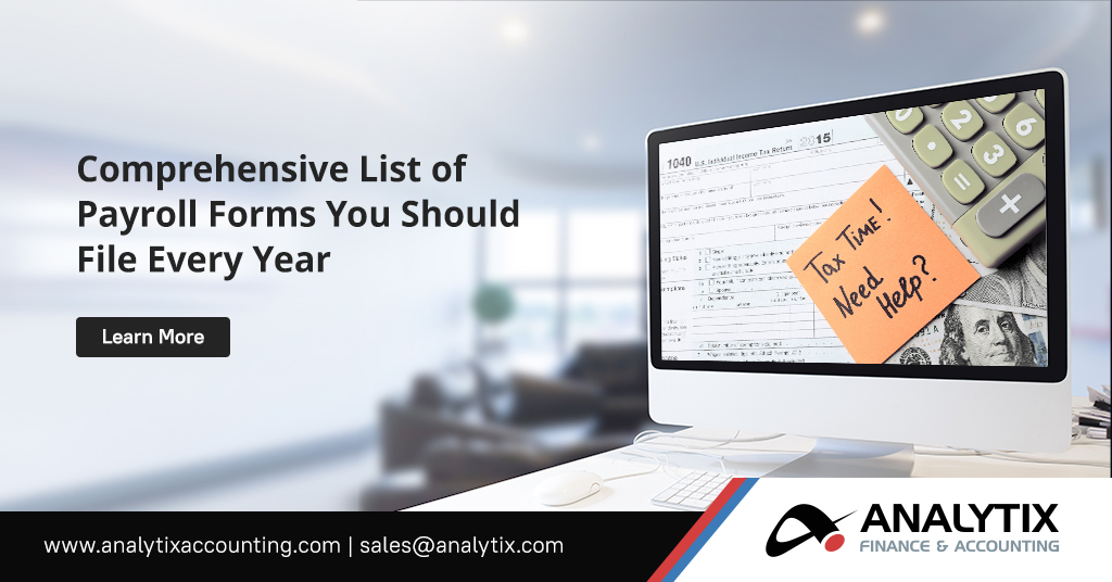 Must Know Payroll Forms | Analytix Finance and Accounting